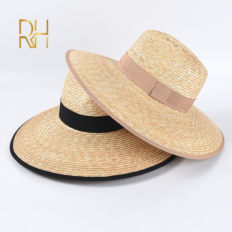 RH Cowboy Summer Straw Caps Wheat Brim UV Protect ... – Grandado
