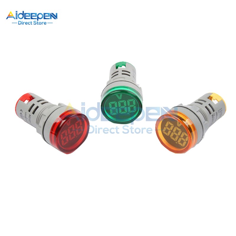 22MM AC 20-500V Round Mini LED Digital Display AC ... – Vicedeal