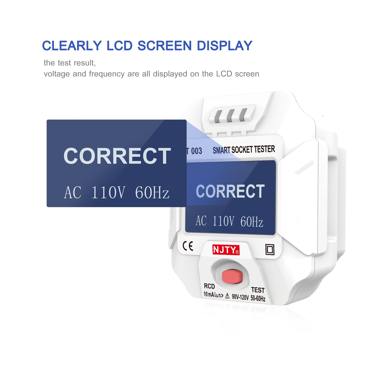 NJTY 90~120V Socket Outlet Tester Smart Socket Tes... – Grandado