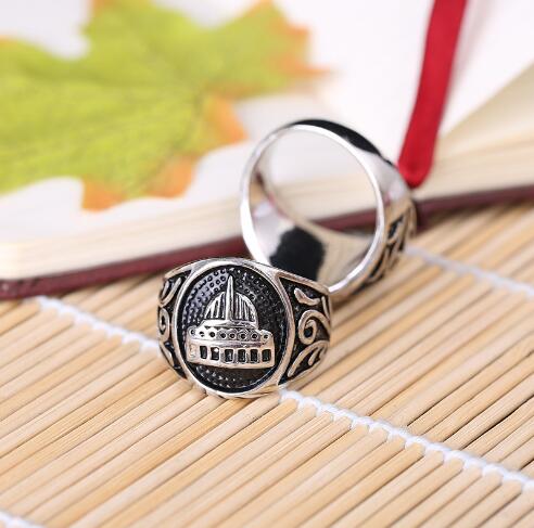 Enamel Black Islam Arab Middle Eastern Rings Men J... – Grandado