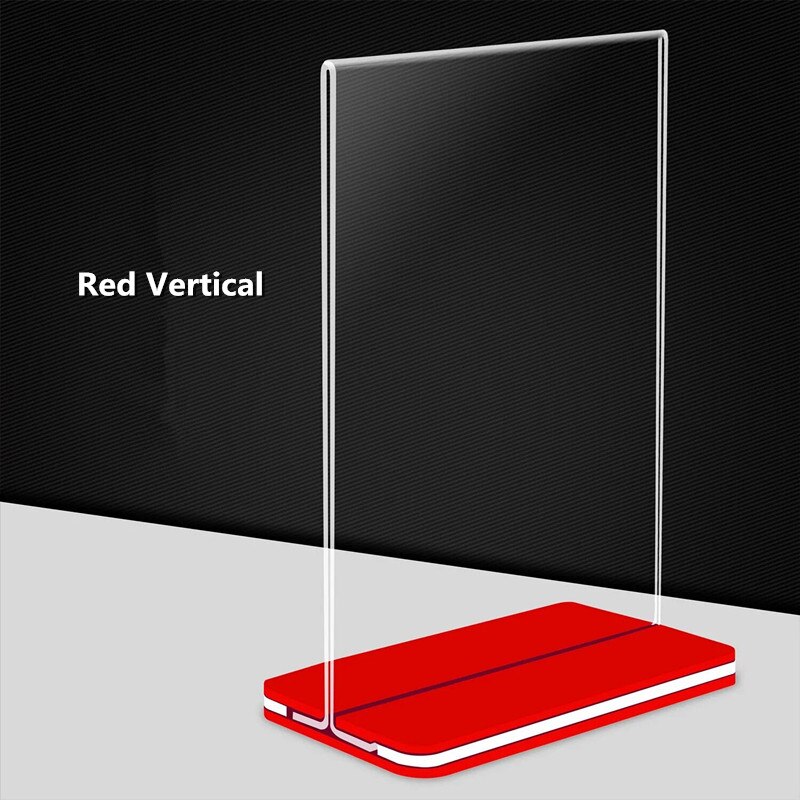 A4 Black Base Acrylic Sign Holder Stand Menu Paper... – Vicedeal