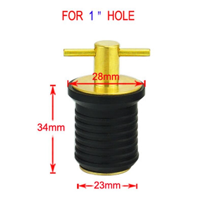 2X1 Inch Rubber Messing T-Handvat Twist-In Hull Li... – Grandado
