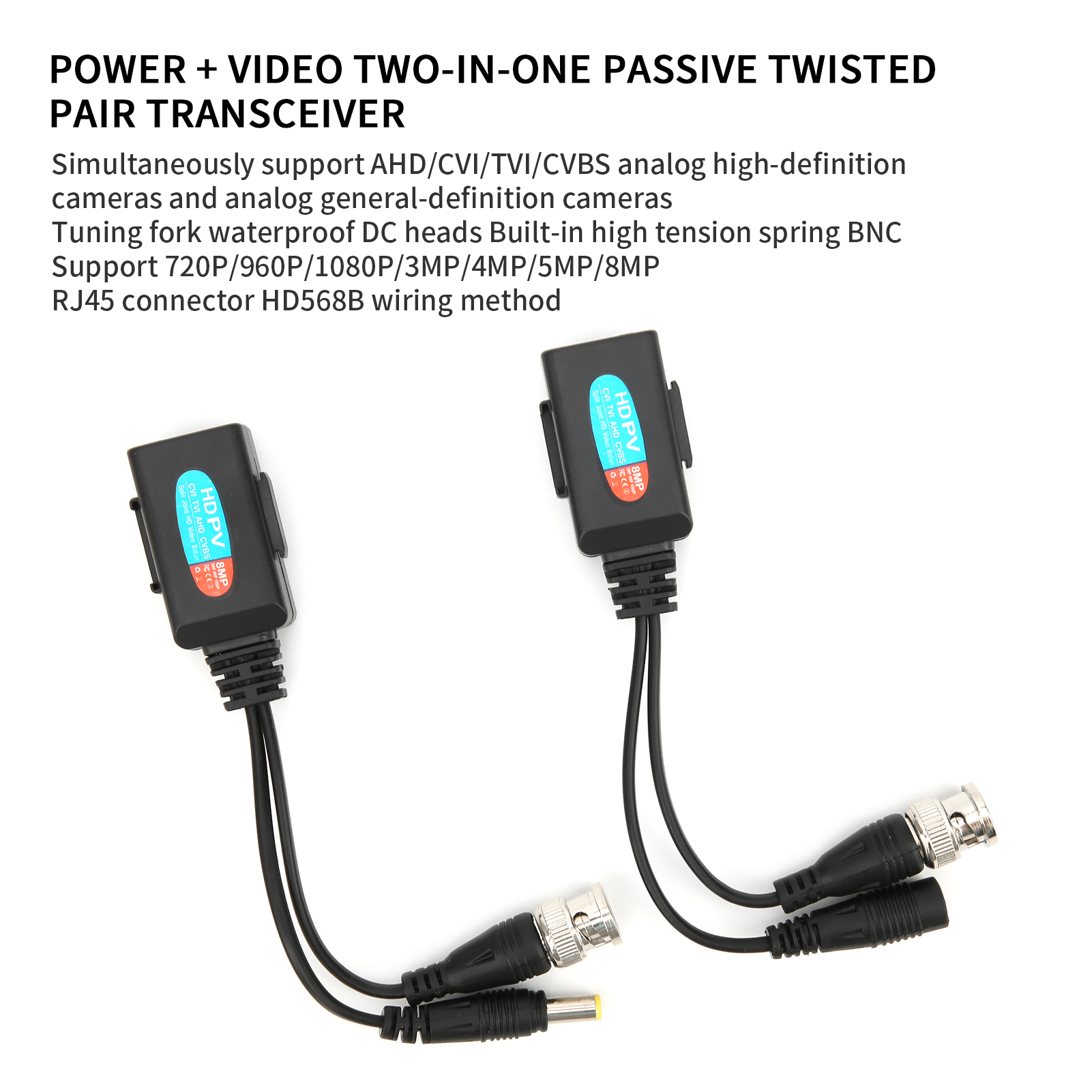 720P/960P/1080P/3MP/4MP/5MP/8MP Video Balun Coaxia... – Vicedeal