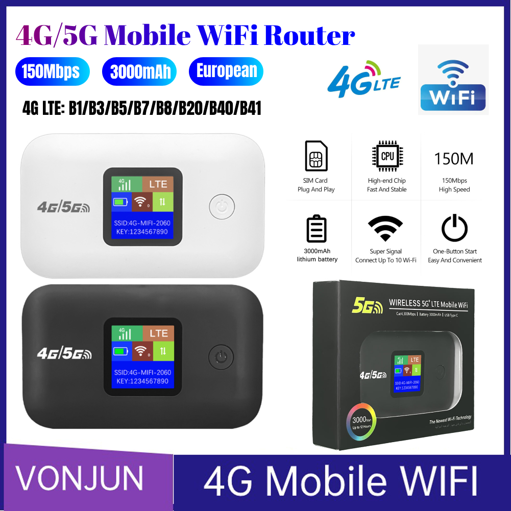 4G/5G LTE Draadloze WiFi Router 150Mbps Pocket WiF... – Vicedeal