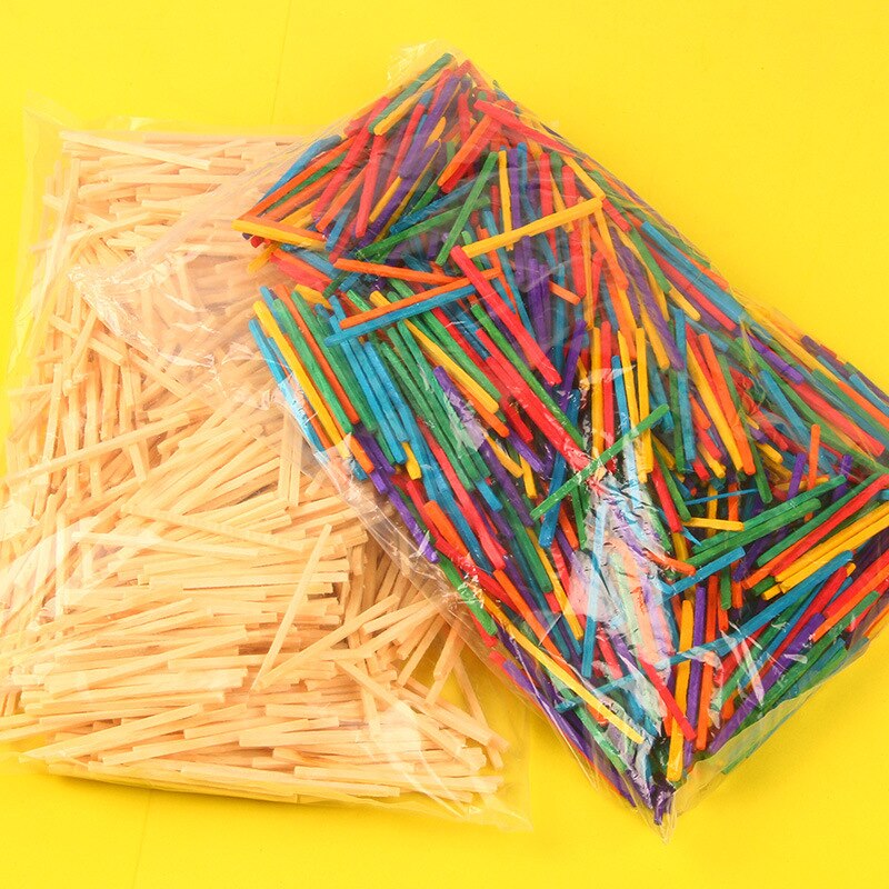 1000Pcs Craft Toy Color Matchstick Wooden Sticks K... – Grandado