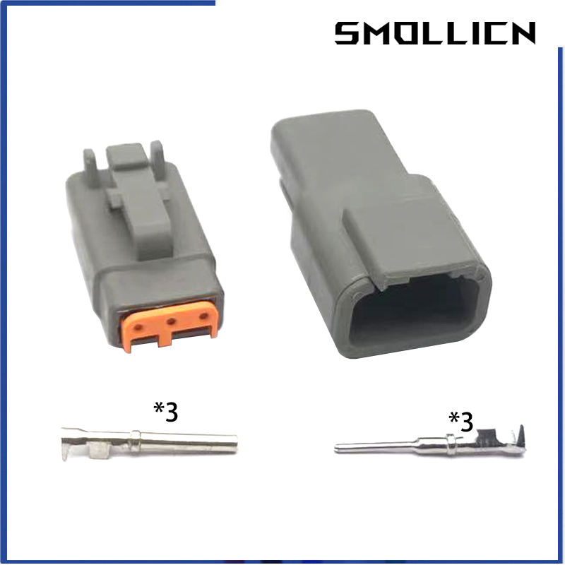 1 Set Deutsch Dtm 3 Pin Connector DTM06-3S DTM04-3... – Grandado