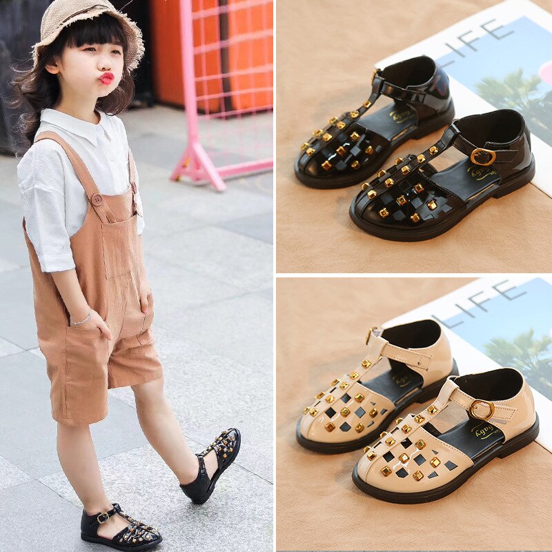 Korean Girls'Shoes Head-wrapped Semi-sandals Summe... – Grandado
