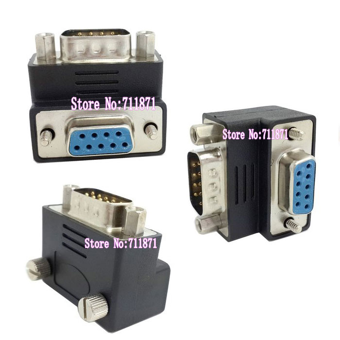9P DB9 RS232 Male Female Adapter 90 degrees Right ... – Grandado