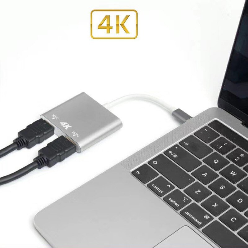 USB C to Dual HDMI Display Output 4K 30HZ UHD Vide... – Grandado