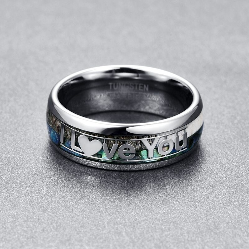 Classic Men Ring 8mm Wide Stainless Steel Ring Wit... – Vicedeal