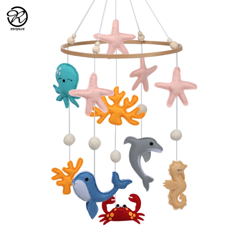 Sea Animals Felt Baby Mobile Crib Hanging Toys Nur... – Grandado