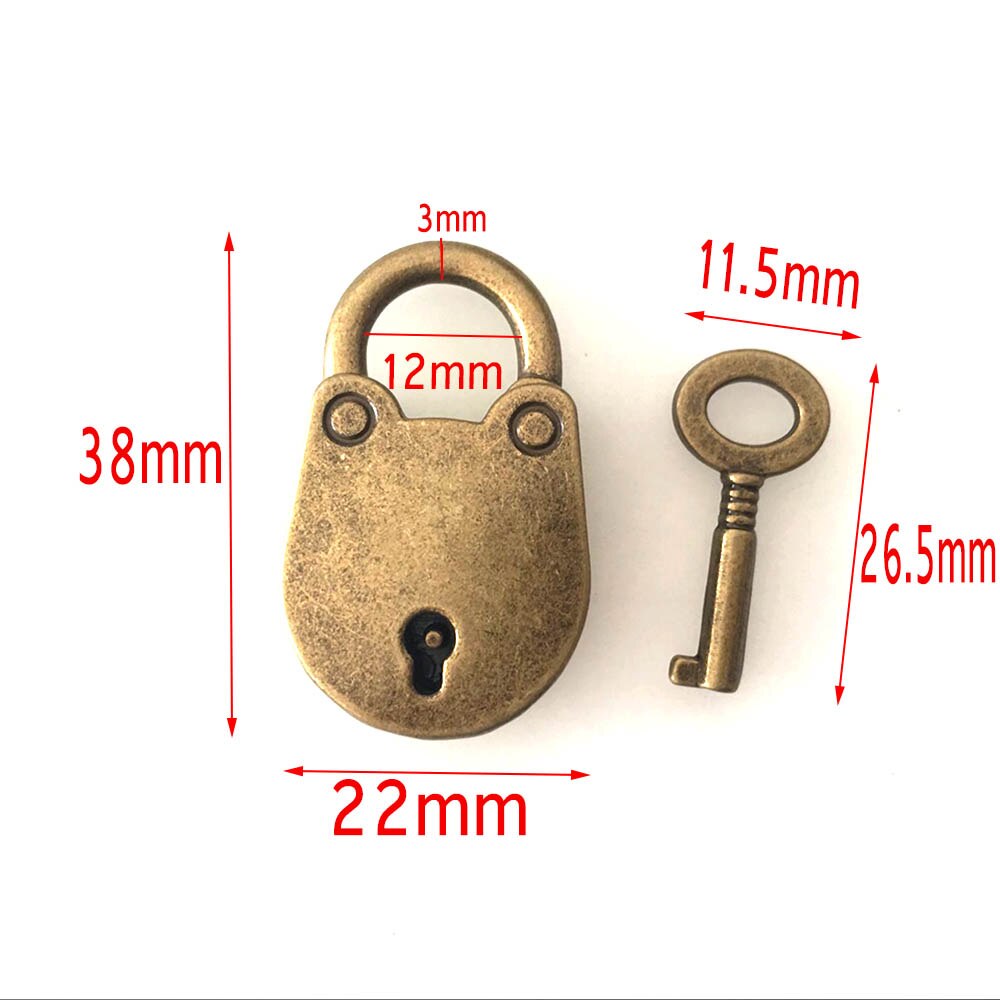Antique Bronze Plated Padlock Set Chinese Style Vi... – Grandado
