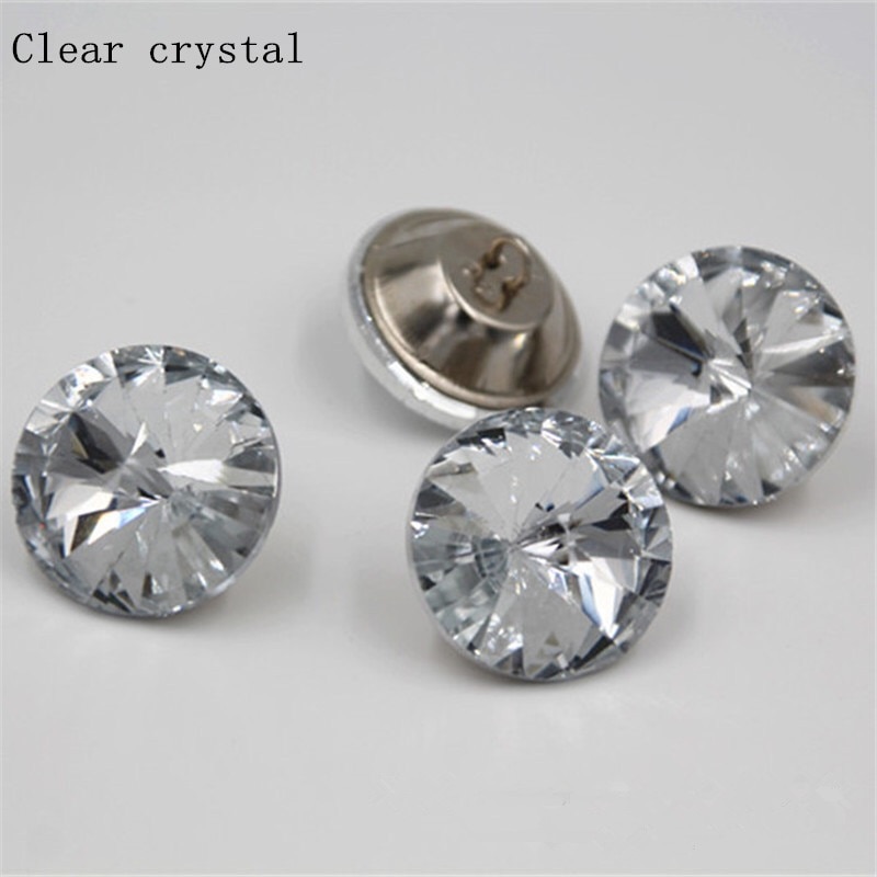 50Pcs/lot colours Crystal Glass Buttons 20/25mm So... – Grandado