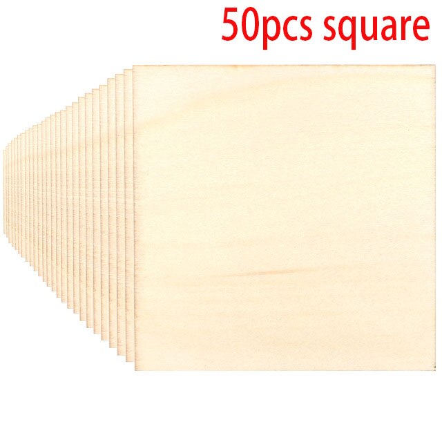 50pcs Blank Wood Slices 4x4 Inches Unfinished Wood... – Grandado