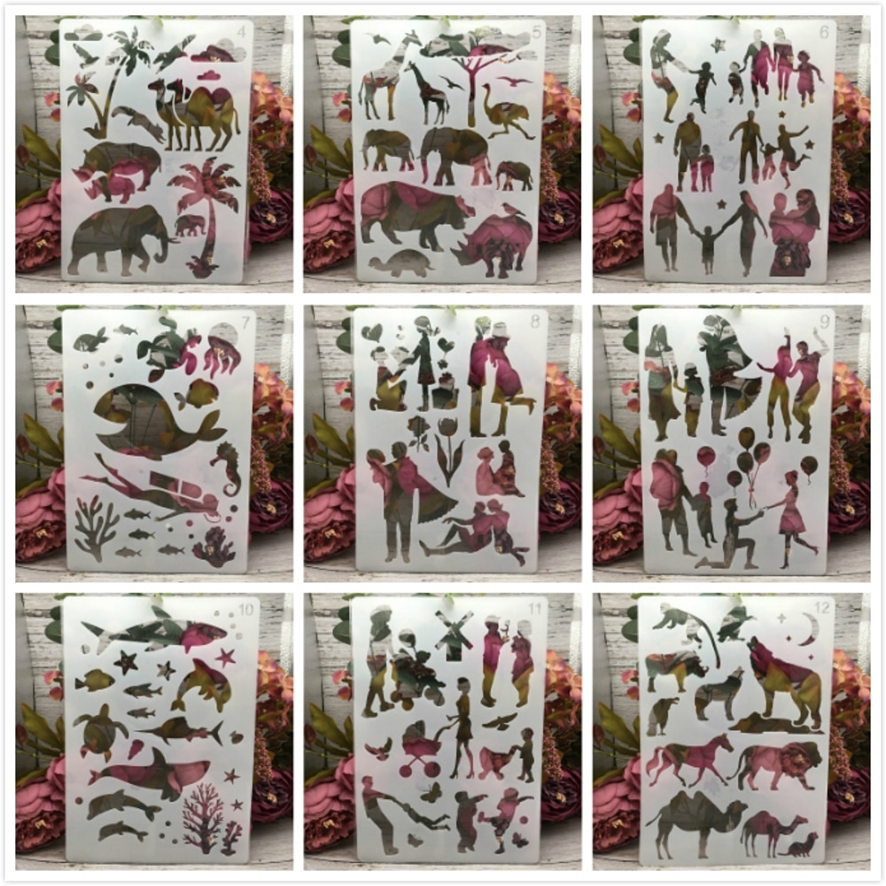 1Pcs A4 Animals Dinosaur Family Couple DIY Layerin... – Vicedeal