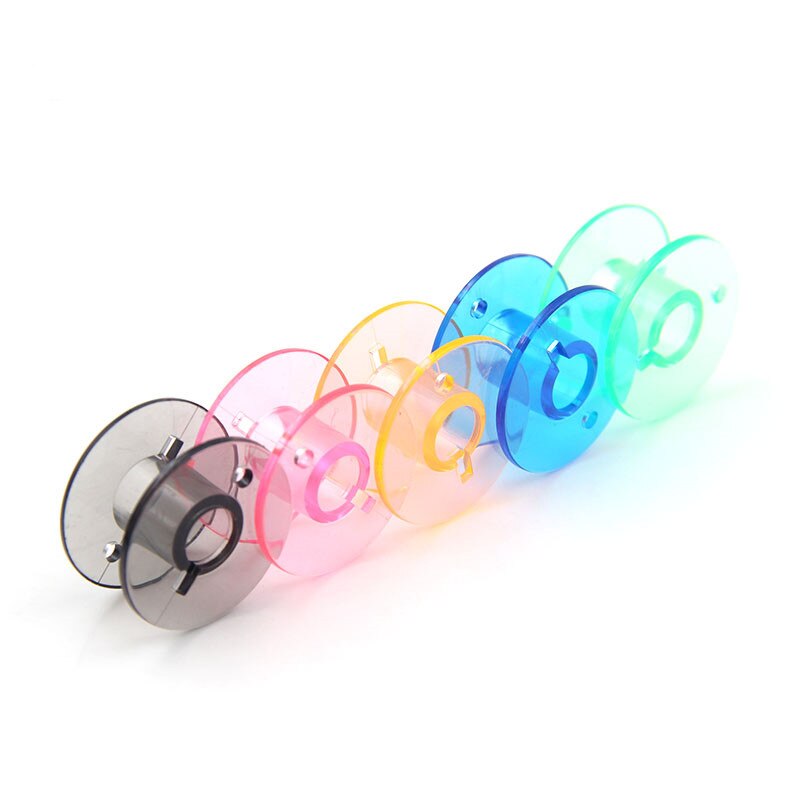 A Box of 25pc Coloured Plastic Bobbins in One Plas... – Grandado