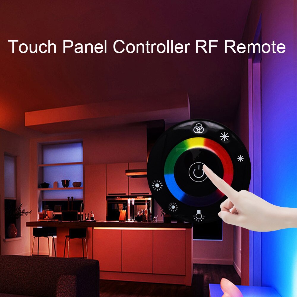 Dc12v 24v runda pekpanel rgb controller trådlös le... – Vicedeal