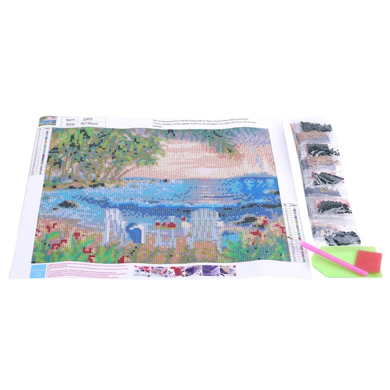 Picture Color Seaside Yuxia Scenery 5d Cross Stitc... – Grandado