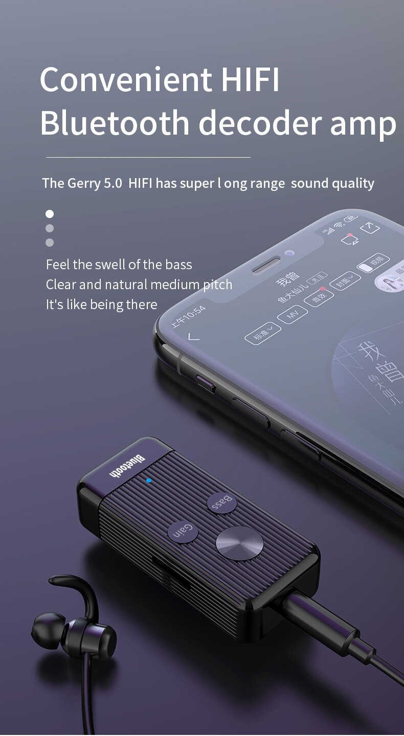 5.0 Bluetooth Receiver Bass Audio Noise Cancel Ste... – Grandado