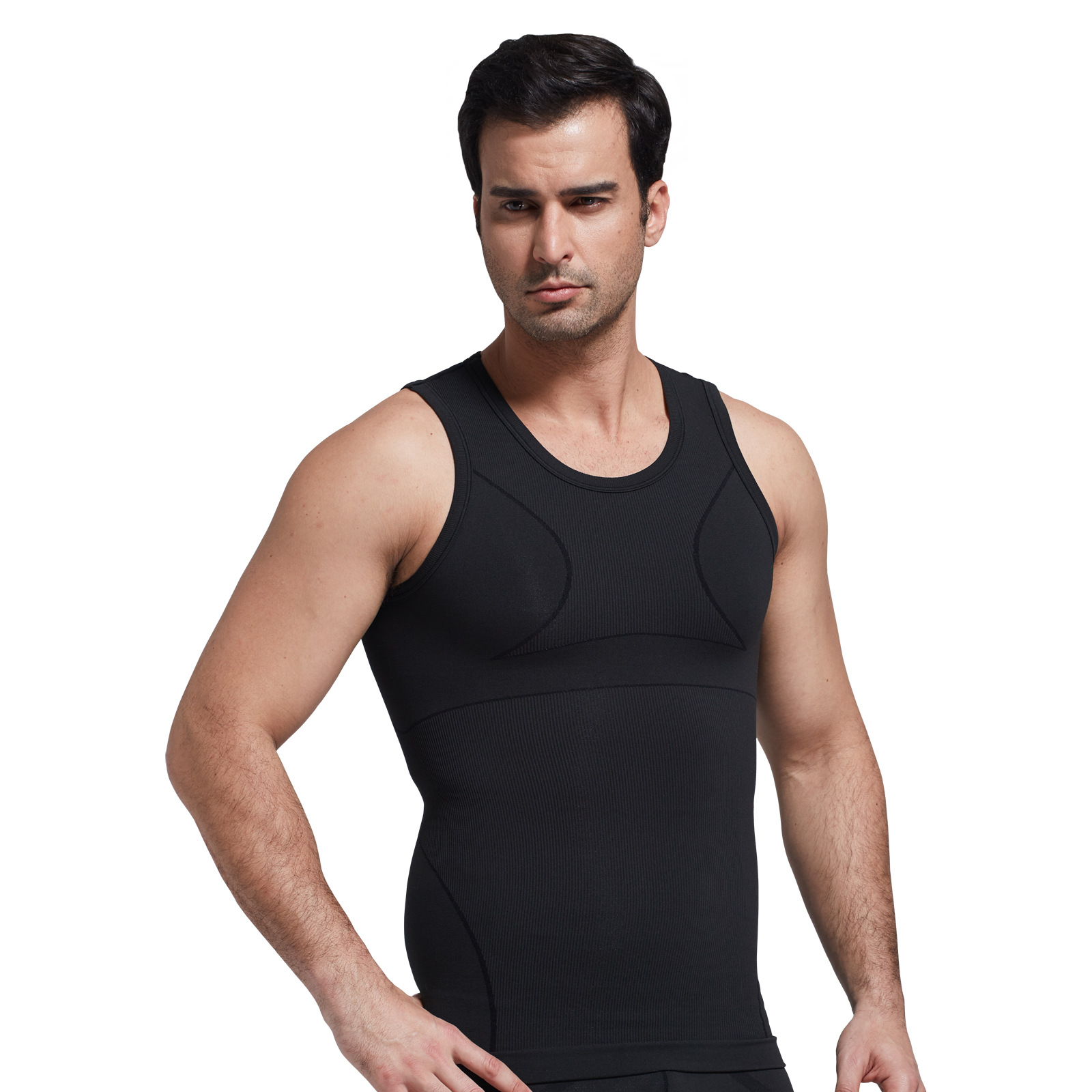 HaleyChan Men's Seamless Bamboo Charcoal Compr... – Grandado