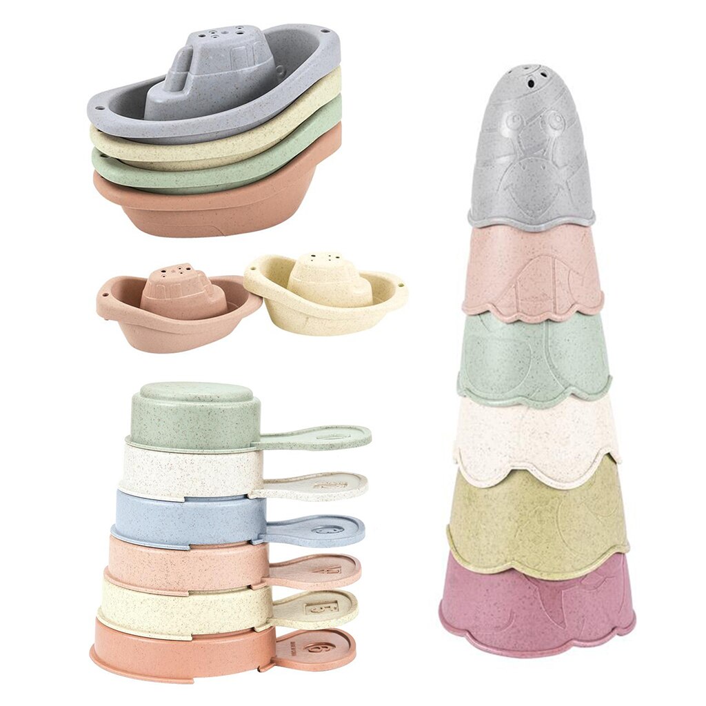 6X Nesting Stacking Cups Building Tower Stack Up C... – Grandado