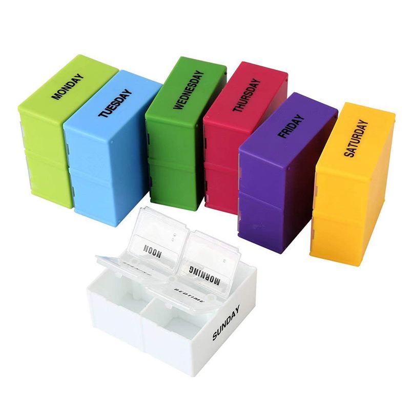 Pill Box Organizer Weekly 7 Day with 4 Large Compa... – Vicedeal