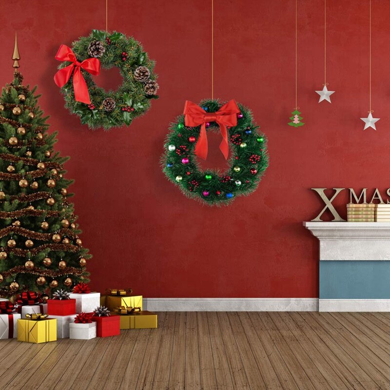 10 stk 30 cm stor metal guirlande krans kvast guld... – Vicedeal