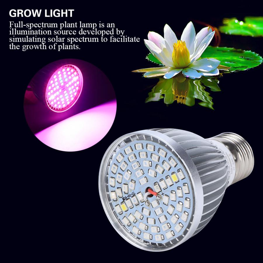 Plants Grow Lamp 60W 60LED Full Spectrum Plant Gro... – Grandado