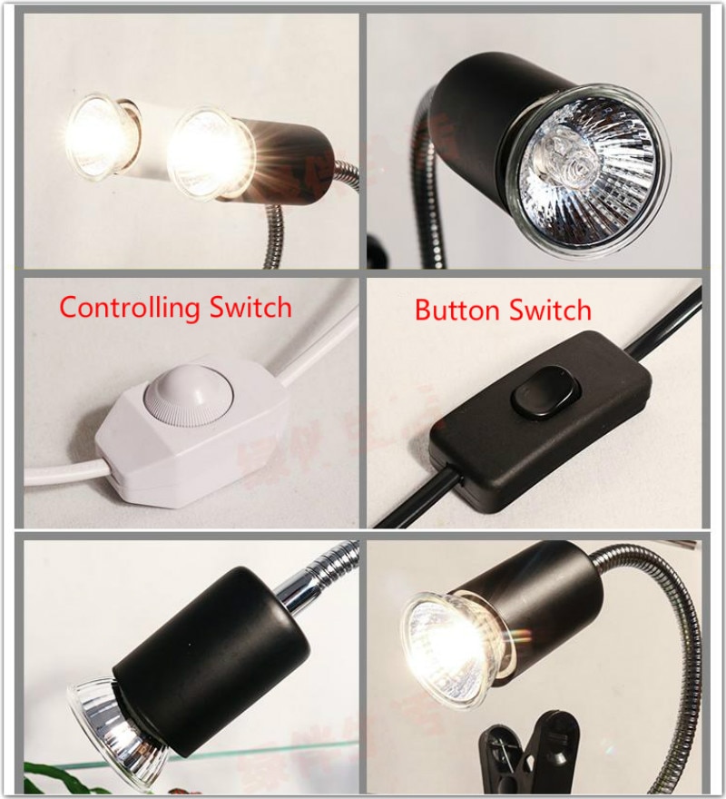 UVA UVB Aquarium Heating Light Holder Clip-on Bask... – Grandado