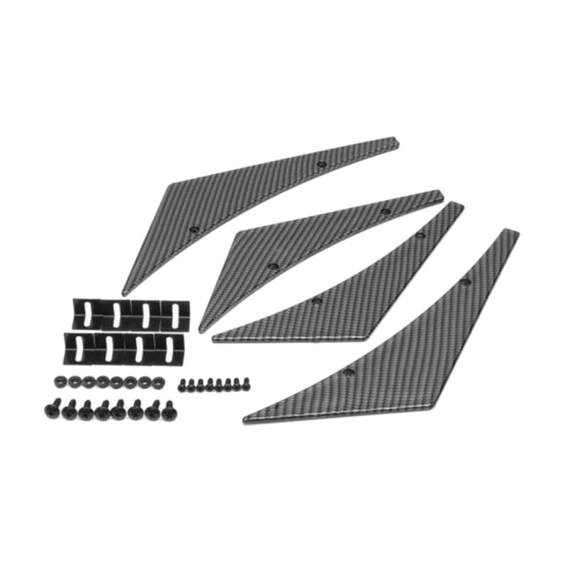 4 x Carbon Fiber Sporty Racing Diffuser Bumper Lip... – Grandado