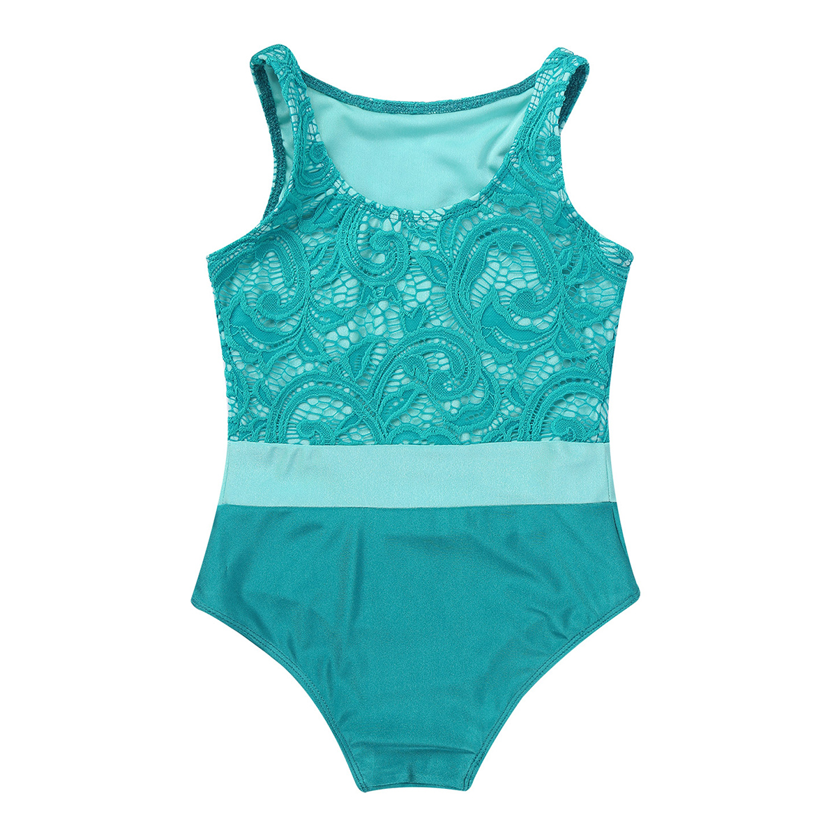 TiaoBug Kids One-piece Sleeveless Lace Color Block... – Vicedeal
