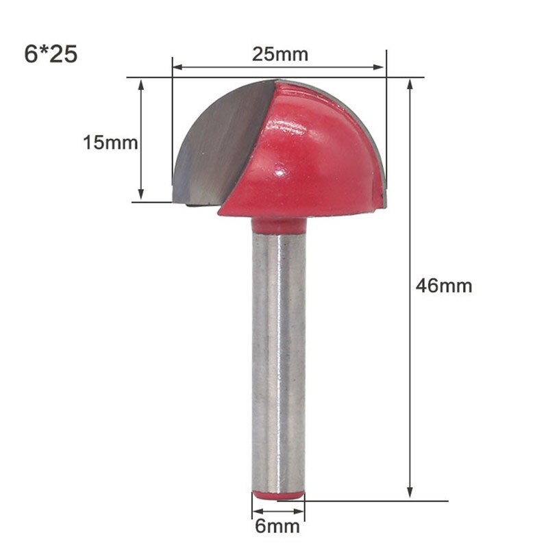 1pc 6mm Shank Ball Nose End Mill Round Nose Cove C... – Grandado