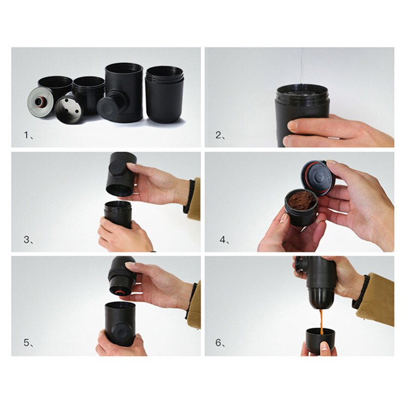 Mini Black Thermos Coffee Pot for Travel Camping H... – Grandado