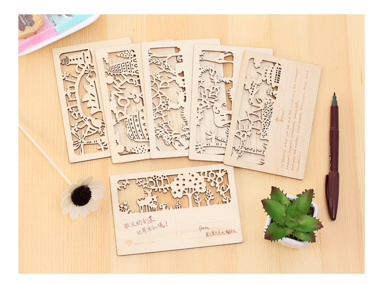 Wooden Handmade Kirigami & Origami 3D Greeting Car... – Grandado