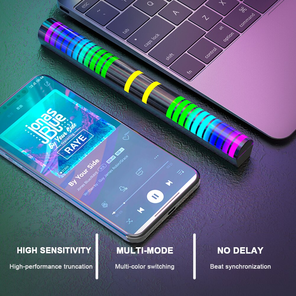 APP Control Voice Activated Rhythm Lamp 32-Bit RGB... – Vicedeal
