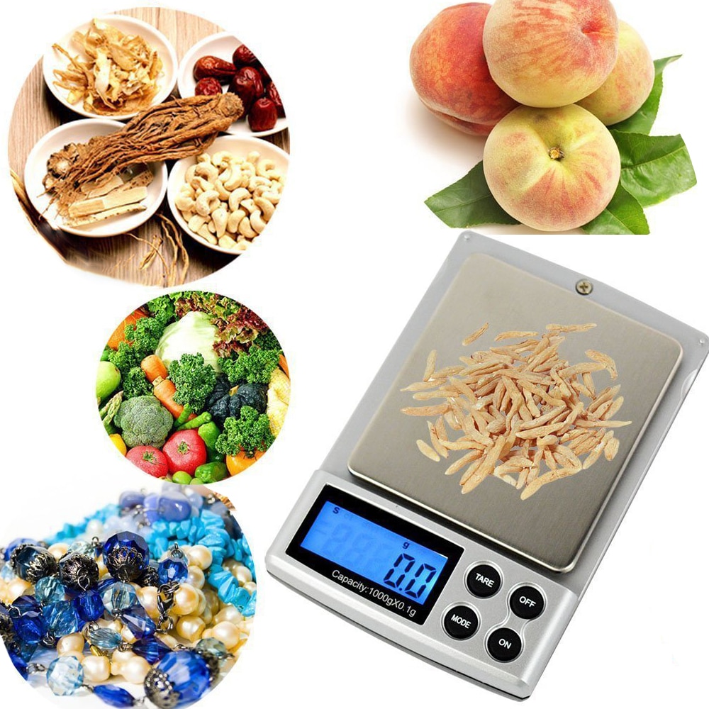 100-1000g 0,01/0,1g escala de alta precisión Mini ... – Grandado