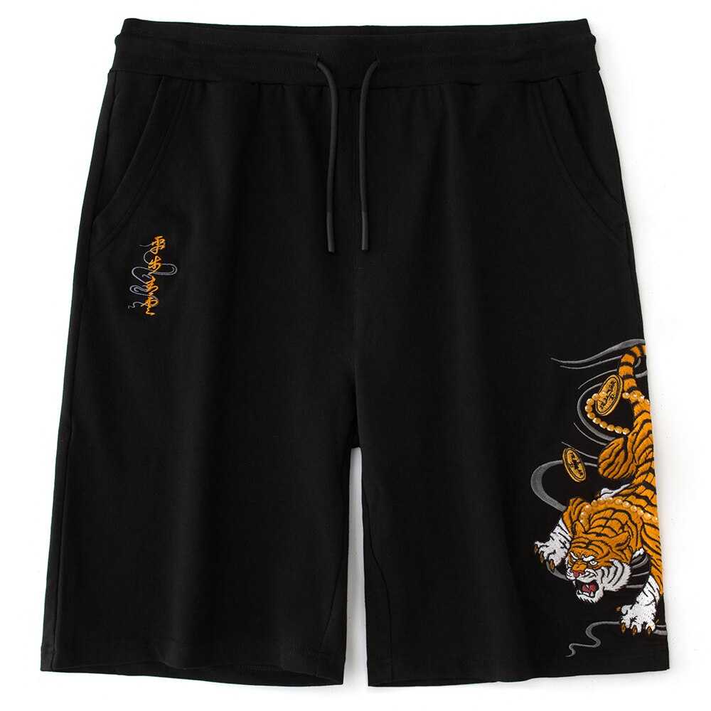 Chinese Style Shorts Men Summer Cotton Tiger Embro... – Vicedeal