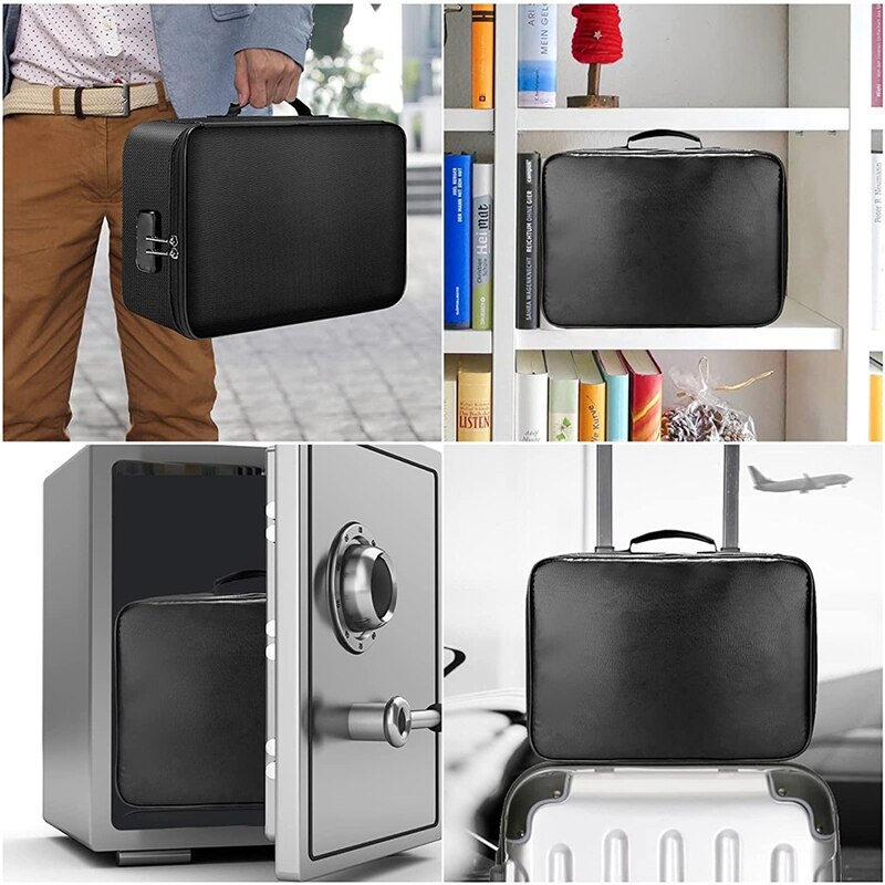 Fireproof Document Bag with Lock,Waterproof Docume... – Grandado