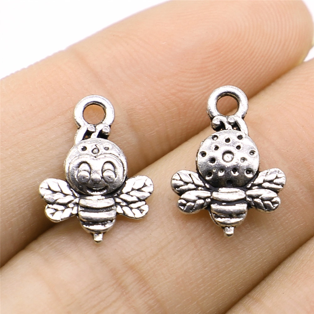 10pcs 11x16mm Cute Little Bee Charms Pendant For J... – Grandado