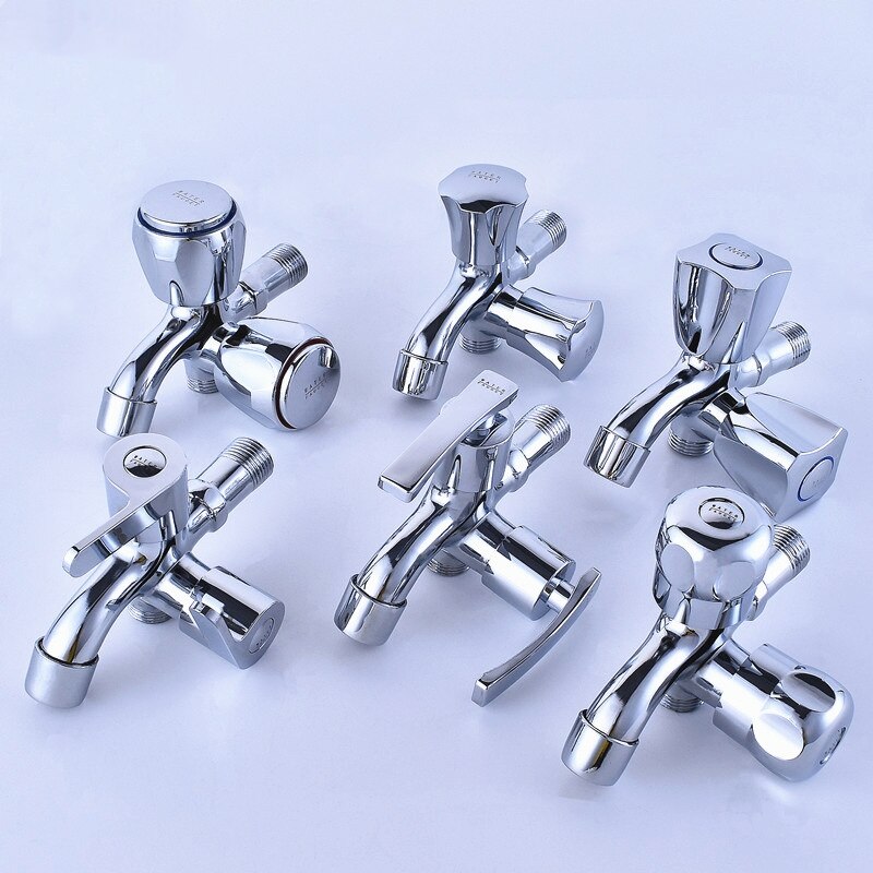 Zinc Alloy Chrome Double Faucet Wall Mount Washing... – Vicedeal