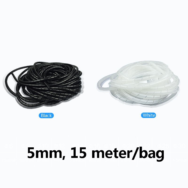1 Bag 5/6/8/10mm PE Spiral Wrapping Kabel Mouw Zwa... – Grandado