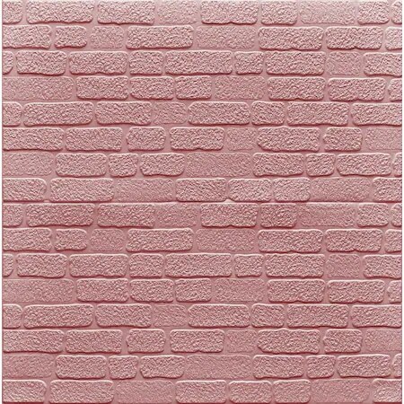 Pink Brick Self-Adhesive 3D Sticker Wall Panel 442... – Grandado