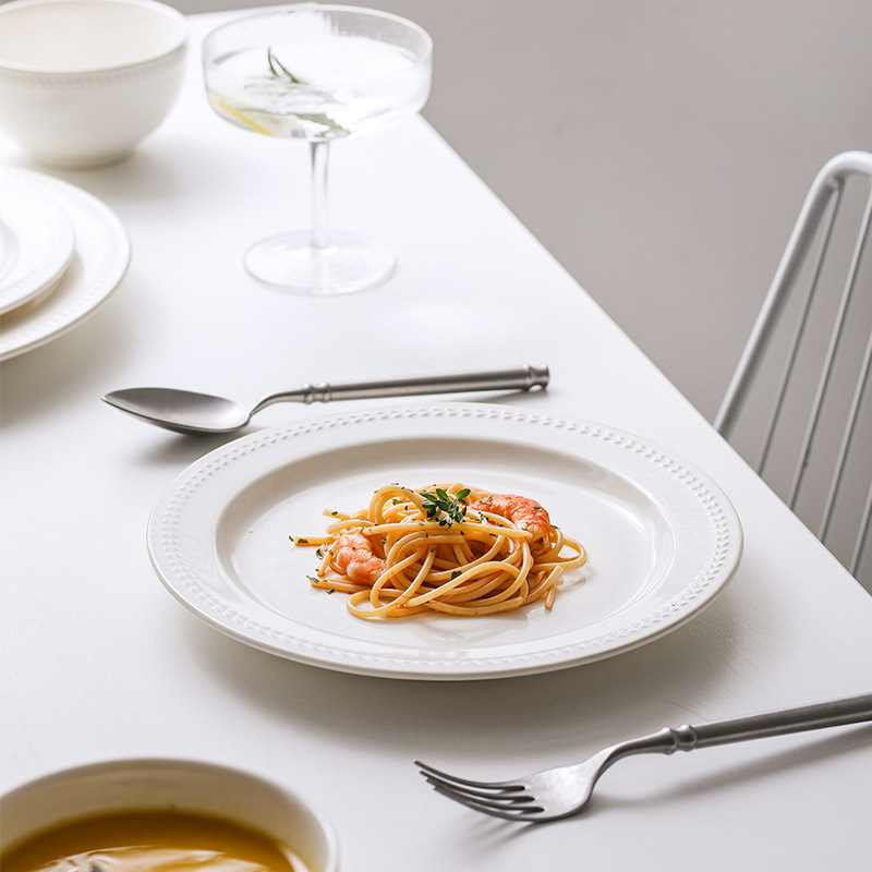 Simple Pattern Relief Tableware Household Rice Bow... – Vicedeal