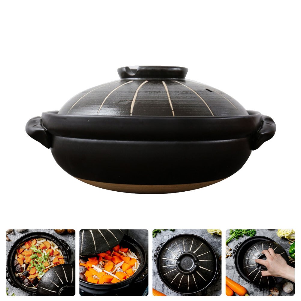 1Pc Home Cooking Pot with Lid Ceramic Cooking Pot ... – Vicedeal