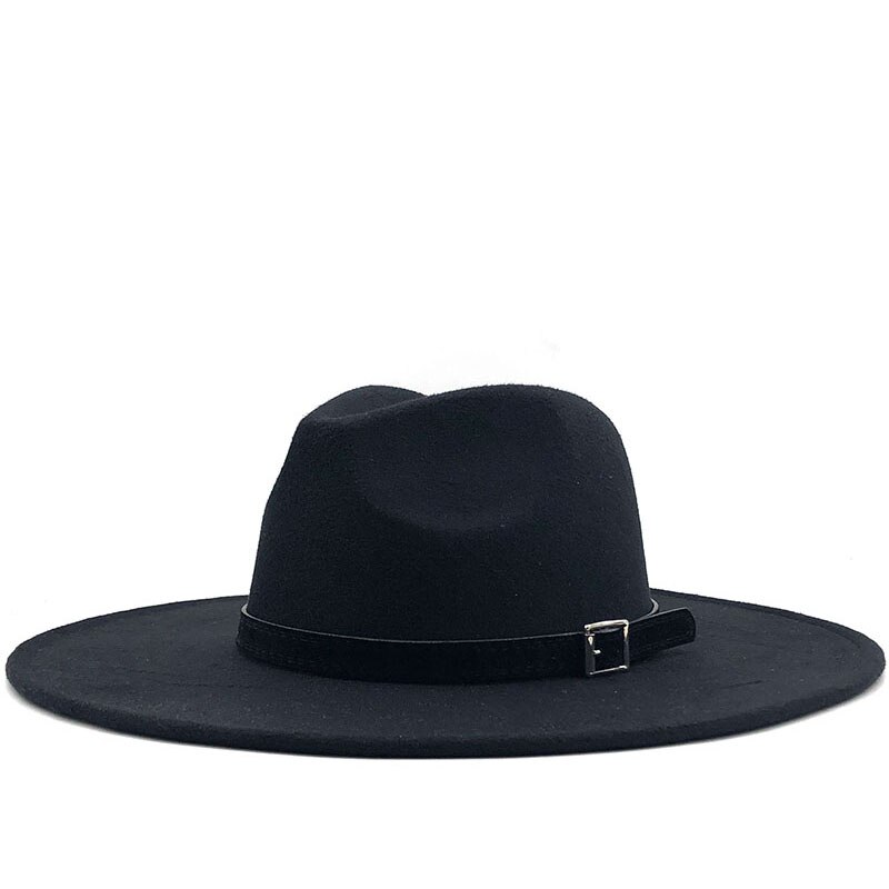 Simple Wide Brim Simple Church Derby Top Hat Panam... – Grandado