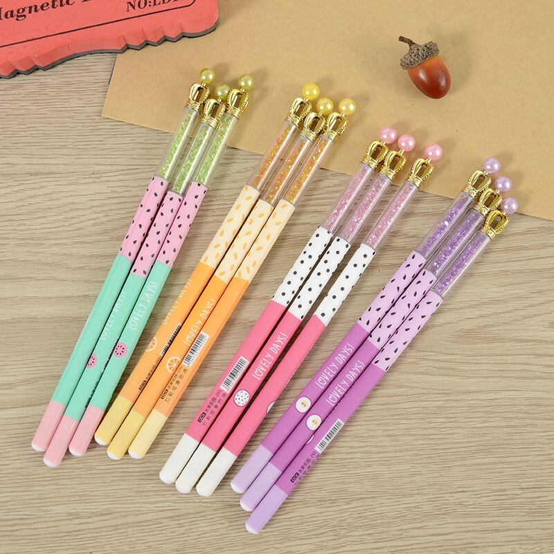 4 Stks/set 0.5mm Gel Pen Leuke Keizerskroon Ondert... – Grandado