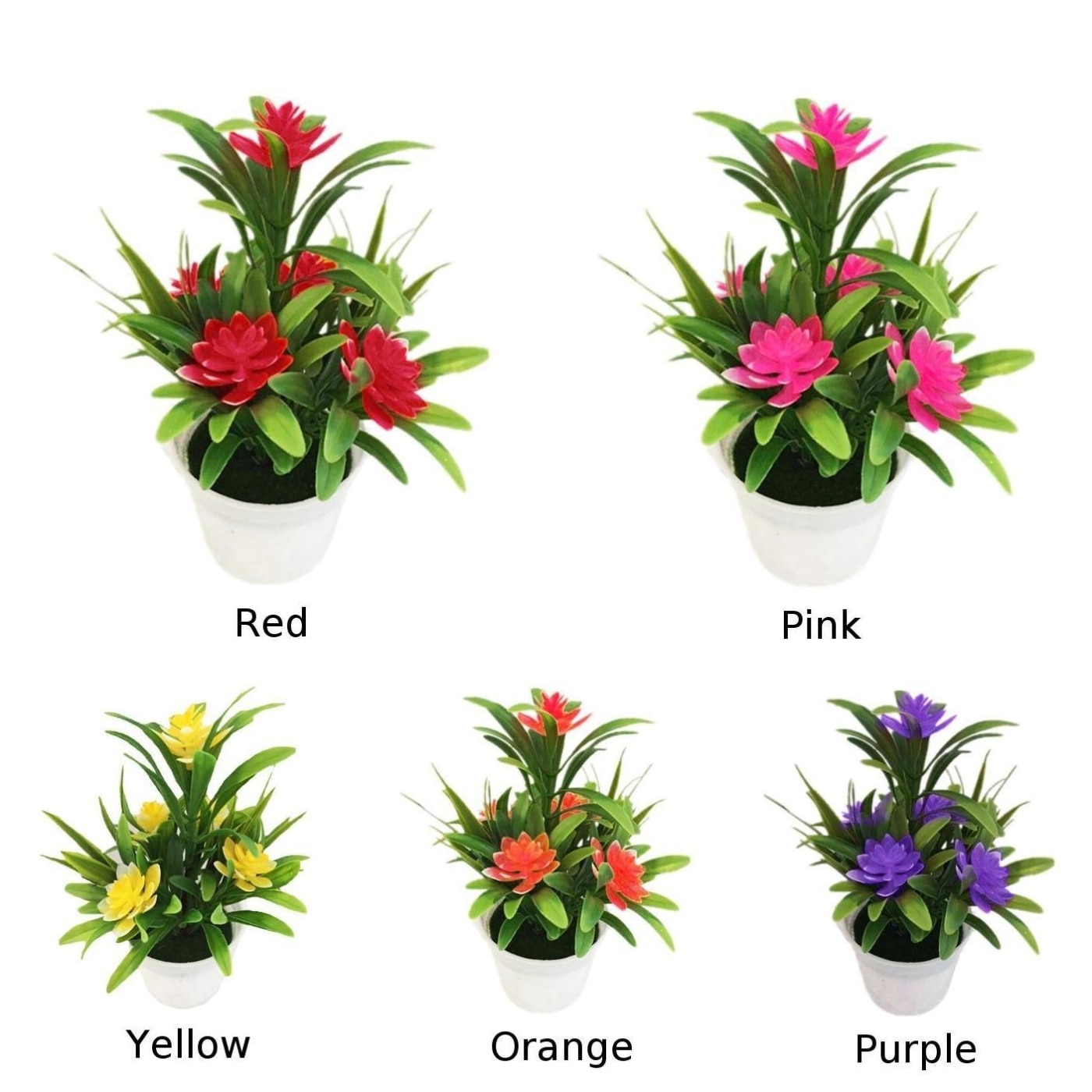 Realistic Artificial Flowers Plant Pot Outdoor Hom... – Vicedeal