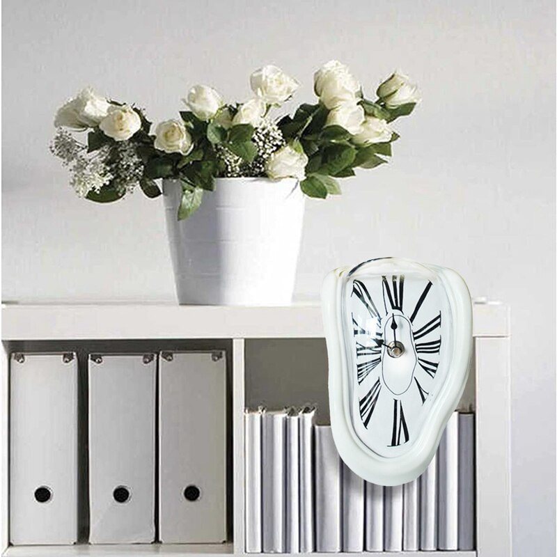 Melting Clock Block-Type Twisted Clock Melted Cloc... – Vicedeal