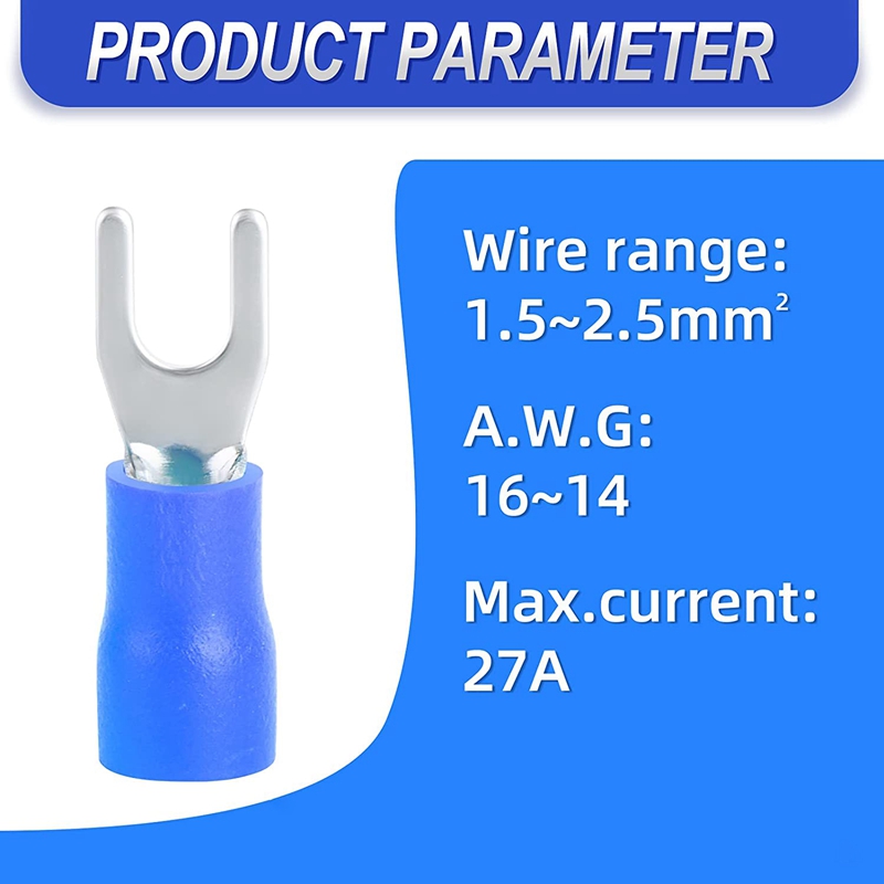 300 Pcs AWG Insulated Fork Spade U-Type Wire Conne... – Grandado