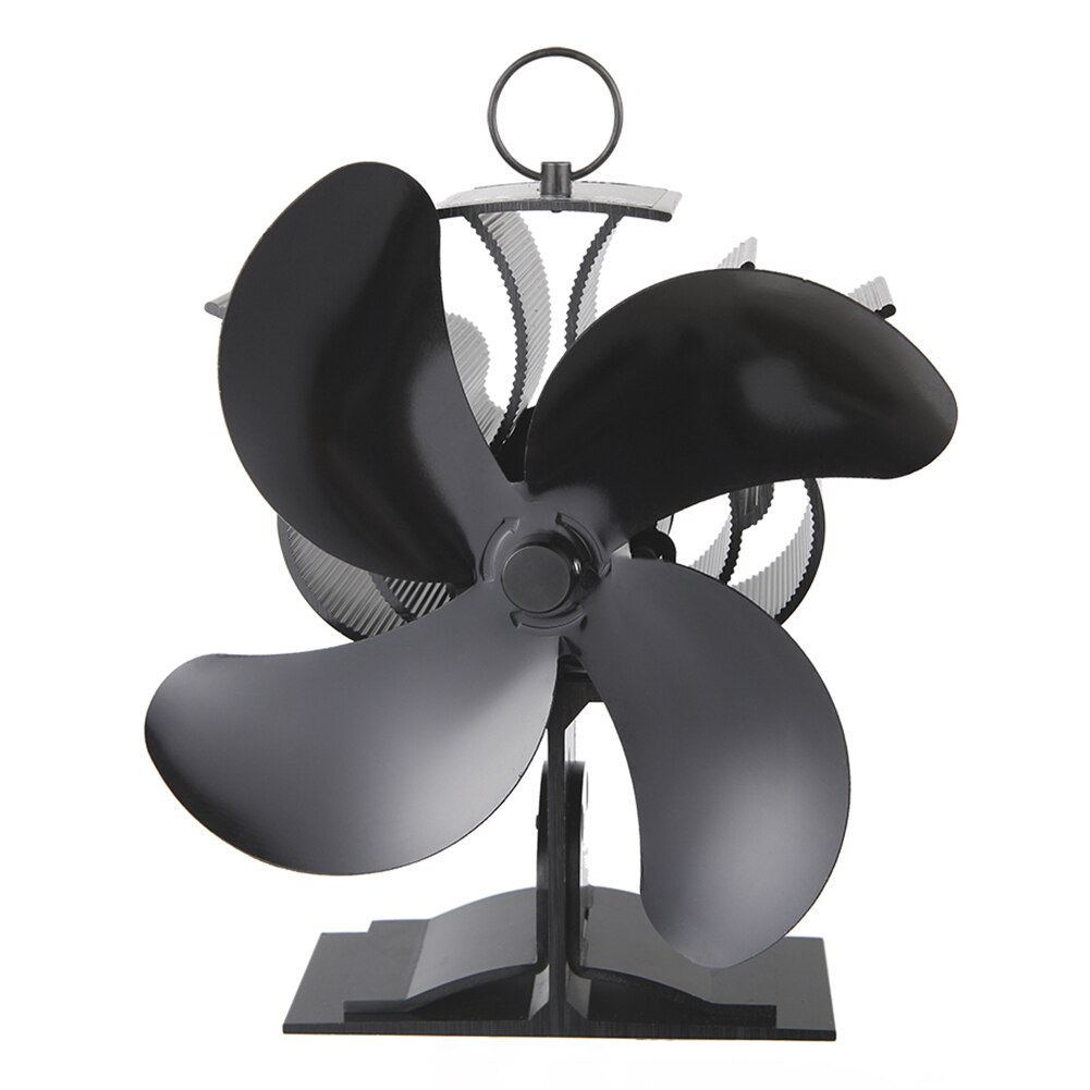 Heat Powered Stove Fan 4 Blades Fireplace Silent P... – Grandado
